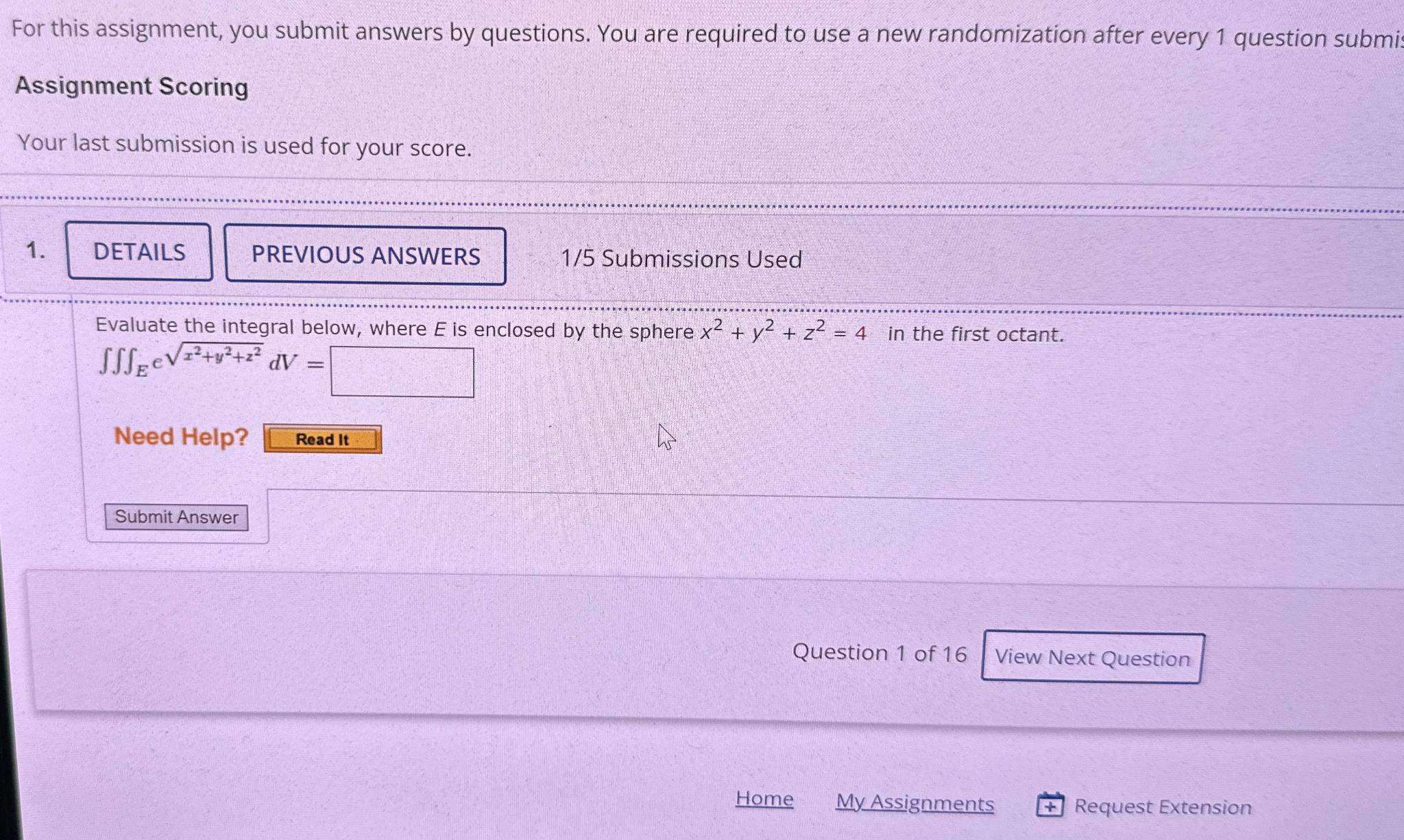 Solved For this assignment, you submit answers by questions. | Chegg.com