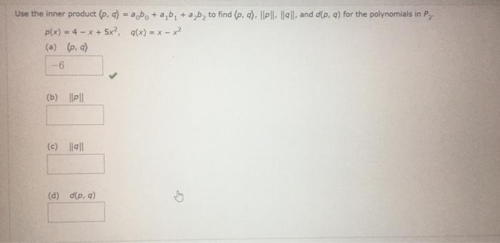 Solved Use the functions fand g in C[-1, 1) to find (g). | Chegg.com