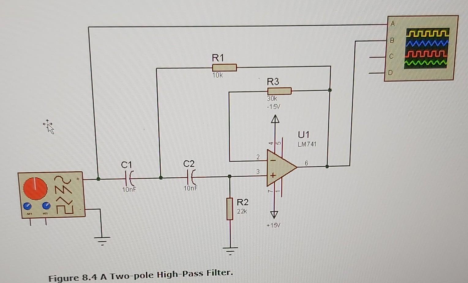 Solved calculate the cut off frequency of the two pole | Chegg.com