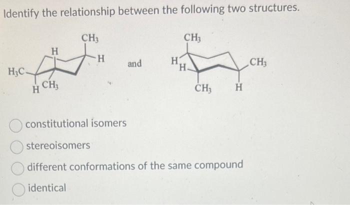 Solved Identify the relationship between the following two | Chegg.com
