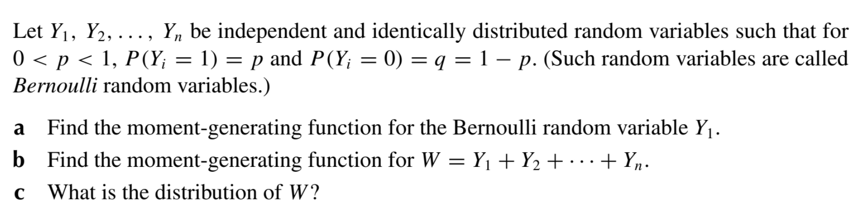 Solved Let Y1,Y2,dots,Yn ﻿be independent and identically | Chegg.com