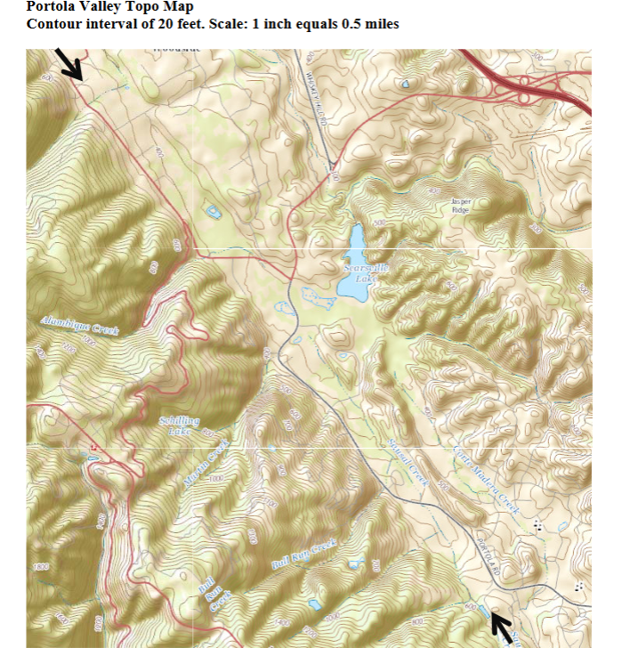 [Solved]: Print the Portola Valley topographic map and foll