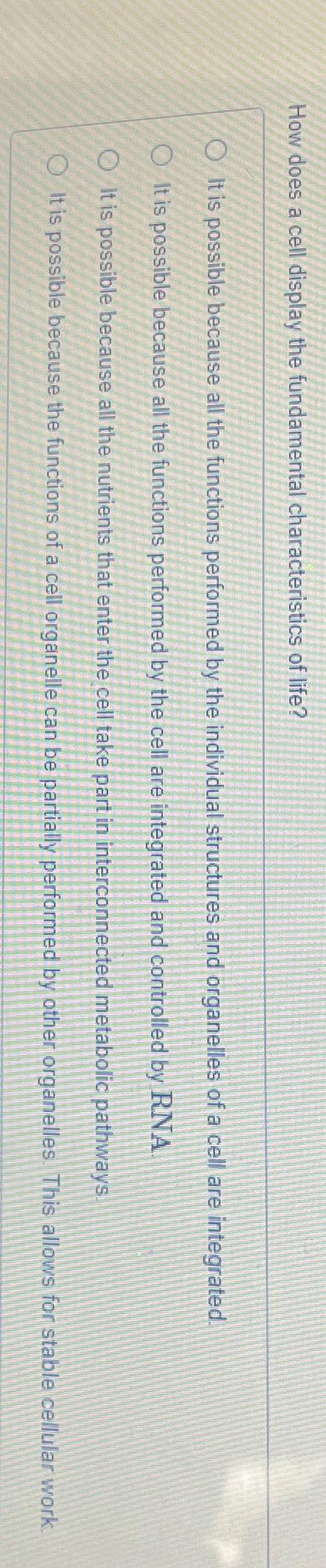 Solved How does a cell display the fundamental | Chegg.com