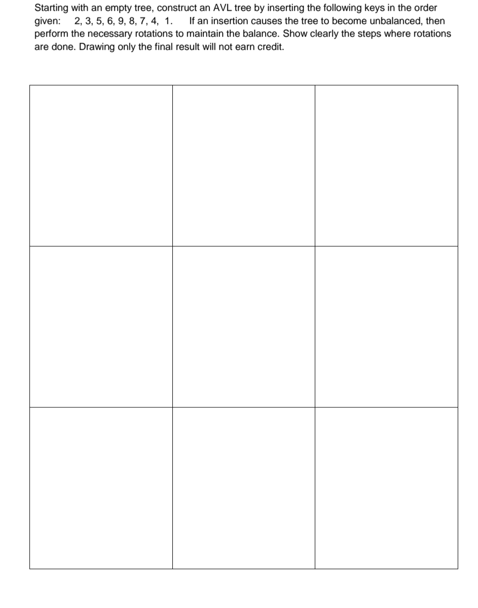 Solved Must show balance factors before and after each | Chegg.com