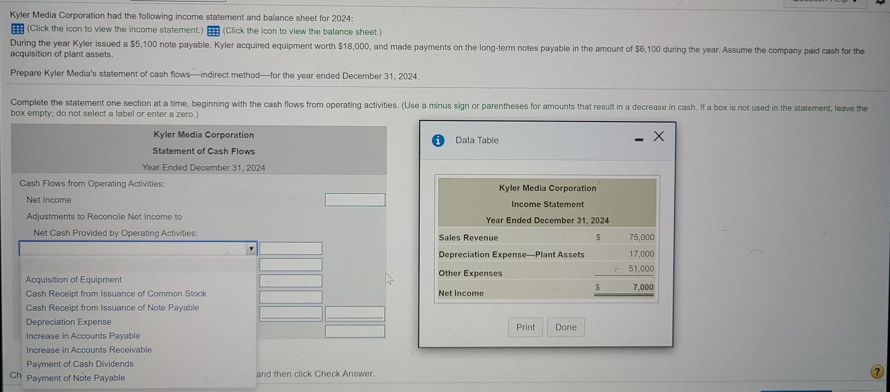 Solved Kyler Media Corporation had the following income | Chegg.com