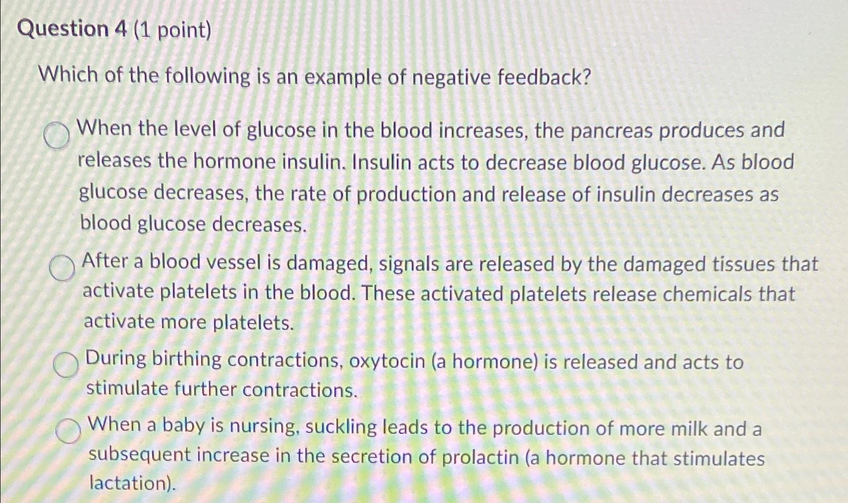 Solved Question 4 (1 ﻿point)Which of the following is an | Chegg.com