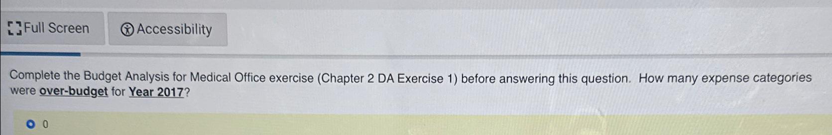 Solved Complete the Budget Analysis for Medical Office | Chegg.com