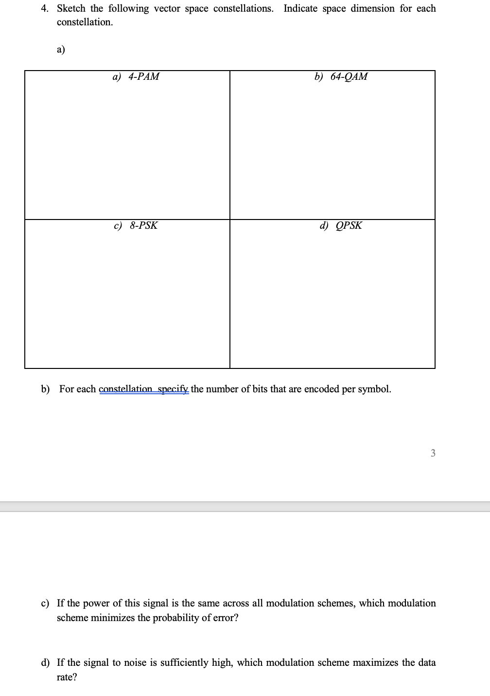 Sketch The Following Vector Space Constellations