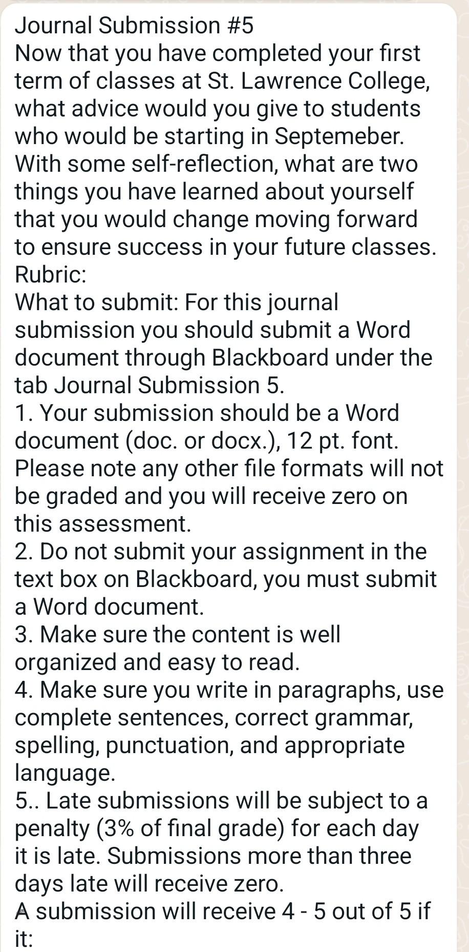 Solved Journal Submission \#5 Now that you have completed | Chegg.com