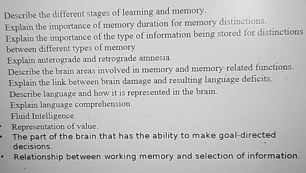 Solved Describe the different stages of learning and | Chegg.com