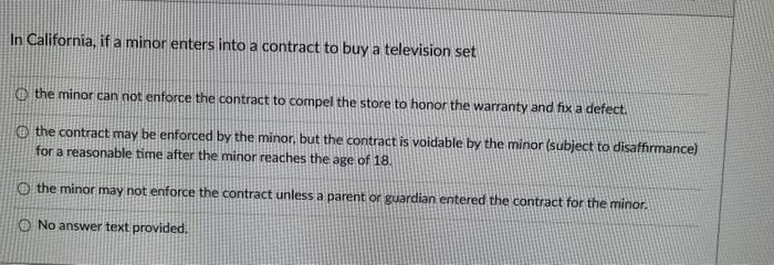 Solved In a legal action to enforce a contract, the court | Chegg.com