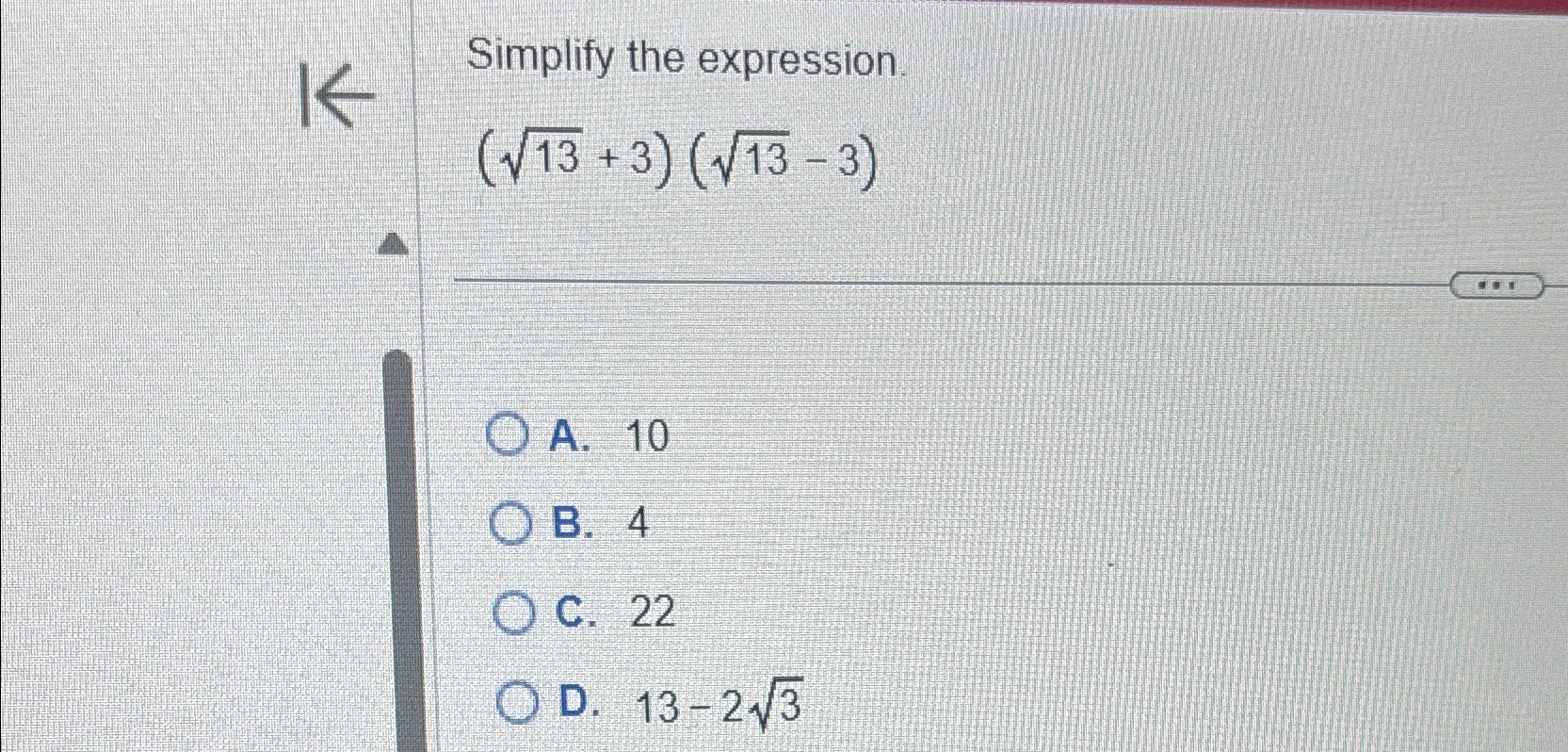 Solved Simplify the | Chegg.com