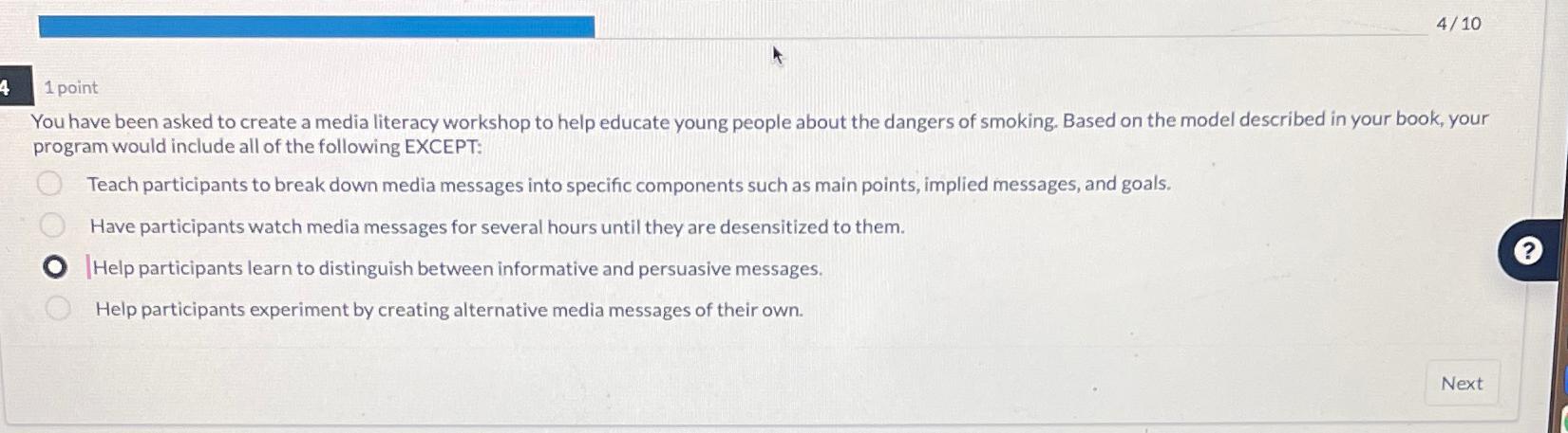 Solved 4101 ﻿pointYou have been asked to create a media | Chegg.com