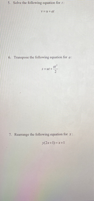 Solved 1. Solve the following simultaneous equations, using | Chegg.com