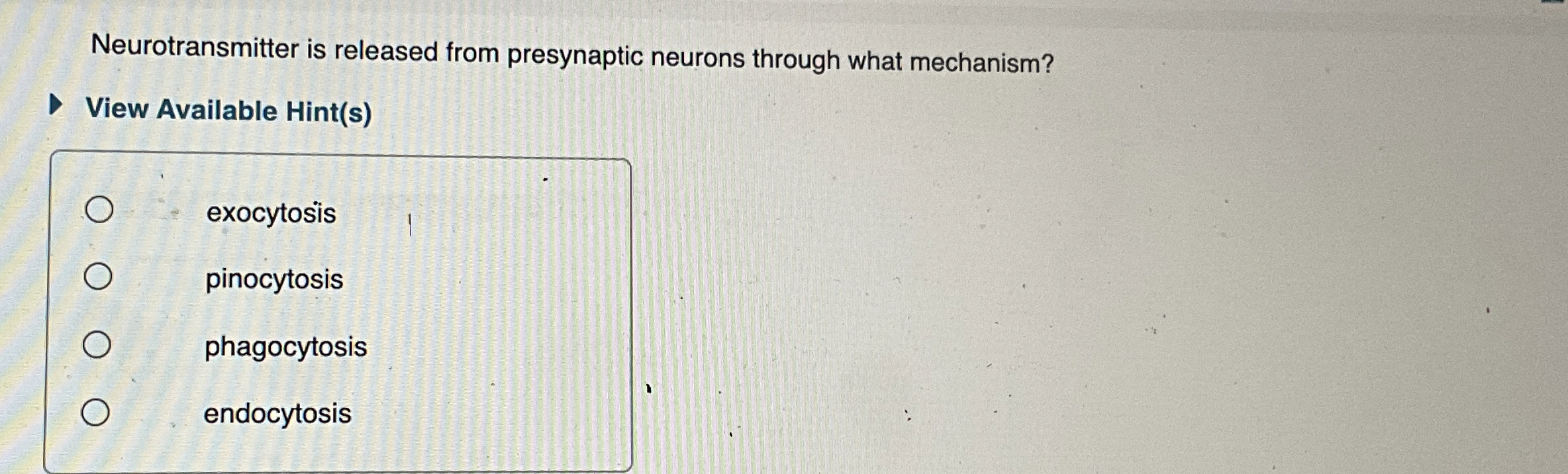 Solved Neurotransmitter is released from presynaptic neurons | Chegg.com