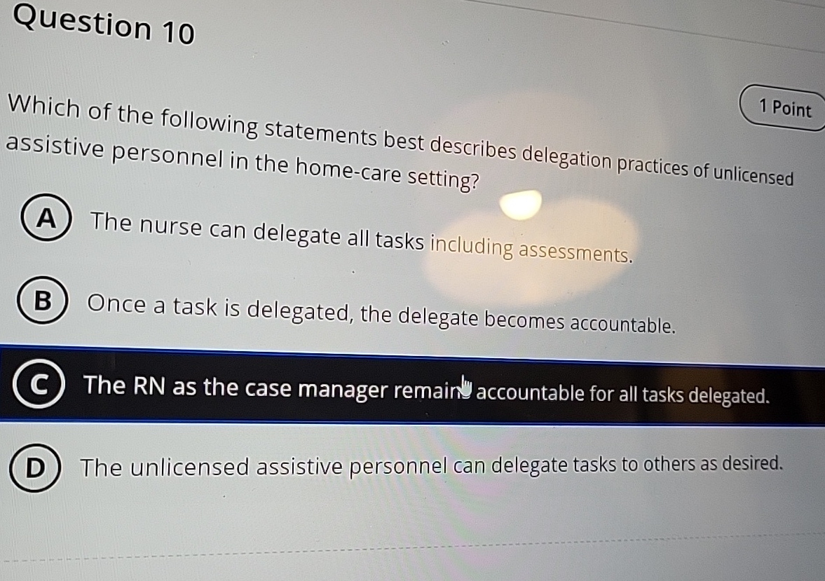 Solved Question 10Which of the following statements best | Chegg.com