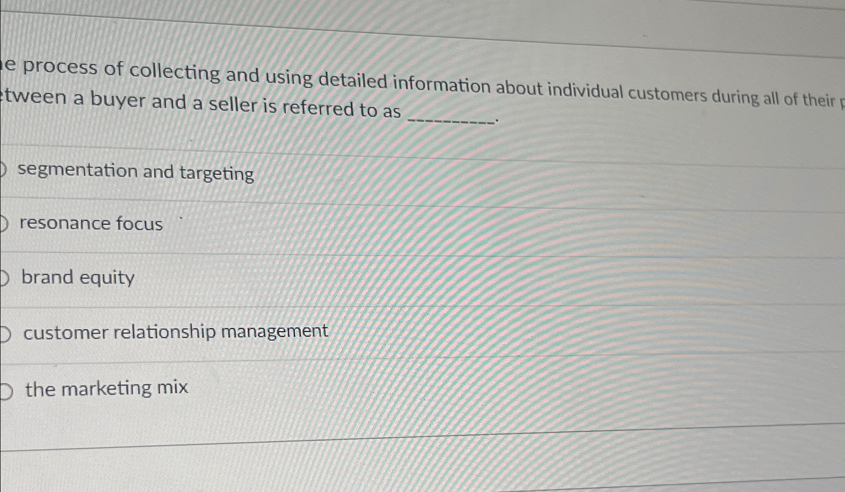 Solved The process of collecting and using detailed | Chegg.com