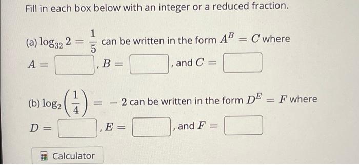 Solved Fill in each box below with an integer or a reduced | Chegg.com