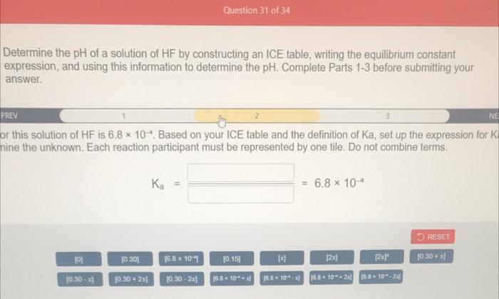 Solved Determine the pH of a solution of HF by constructing | Chegg.com