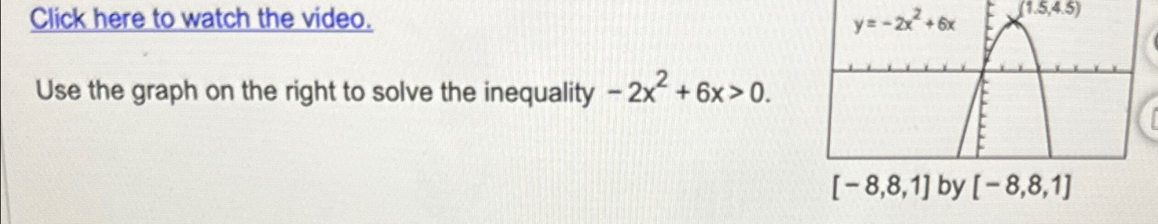 Solved Click here to watch the video.Use the graph on the | Chegg.com