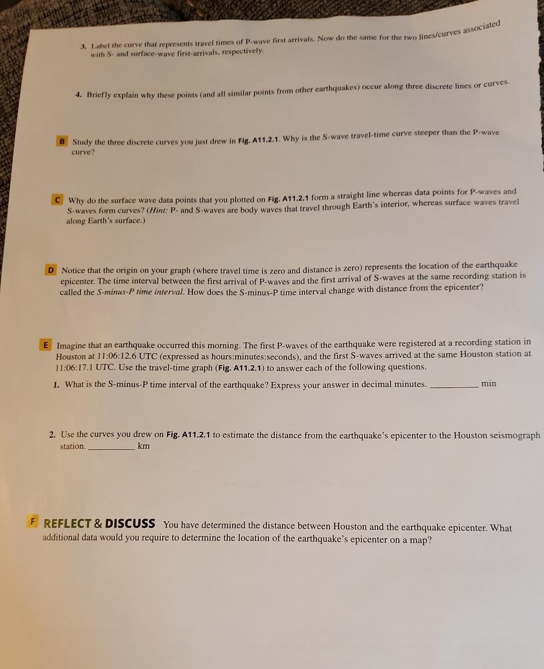 Solved Learning GOAL You will use travel-time data from an | Chegg.com