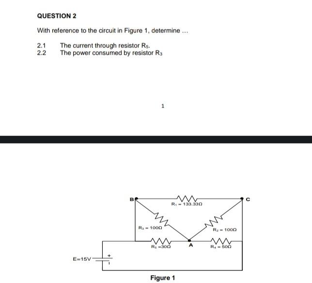 Solved With reference to the circuit in Figure 1, determine | Chegg.com