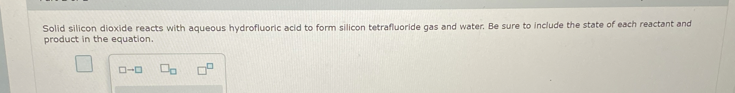 Solved Solid silicon dioxide reacts with aqueous | Chegg.com
