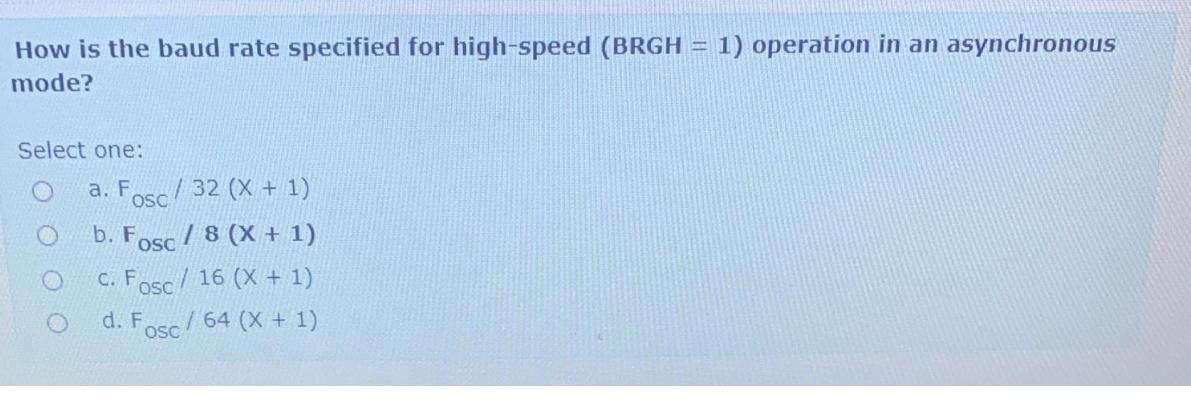 Solved How is the baud rate specified for high-speed | Chegg.com