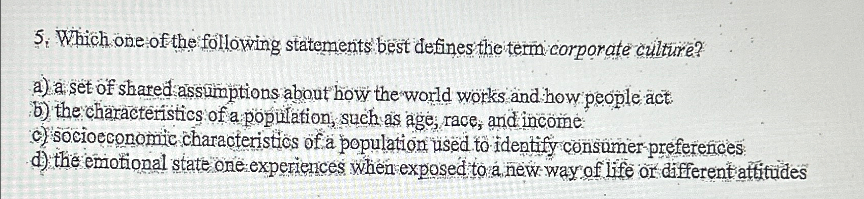 Solved Whoh one of following statements best defines the | Chegg.com