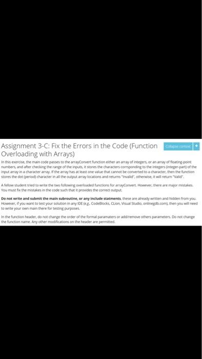 Solved Assignment 3-C: Fix the Errors in the Code (Function | Chegg.com
