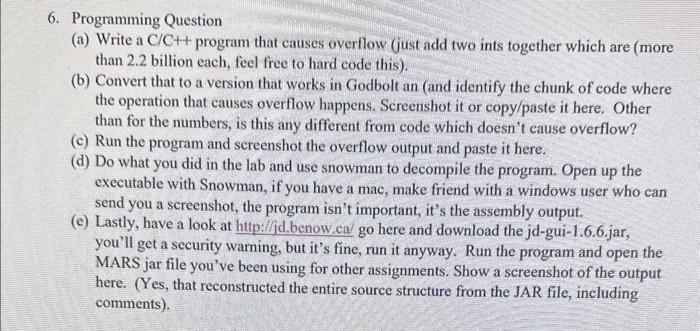 [solved] 6 Programming Question A Write A C C Program
