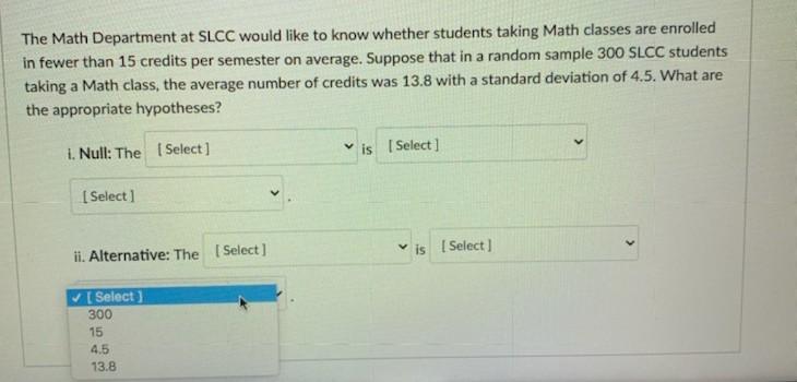 Solved The Math Department at SLCC would like to know | Chegg.com
