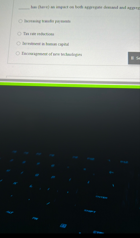 Solved ﻿has (have) ﻿an impact on both aggregate demand and | Chegg.com