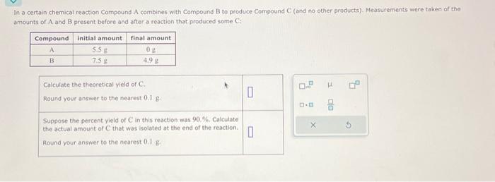 Solved In a certain chemical reaction Compound A combines | Chegg.com