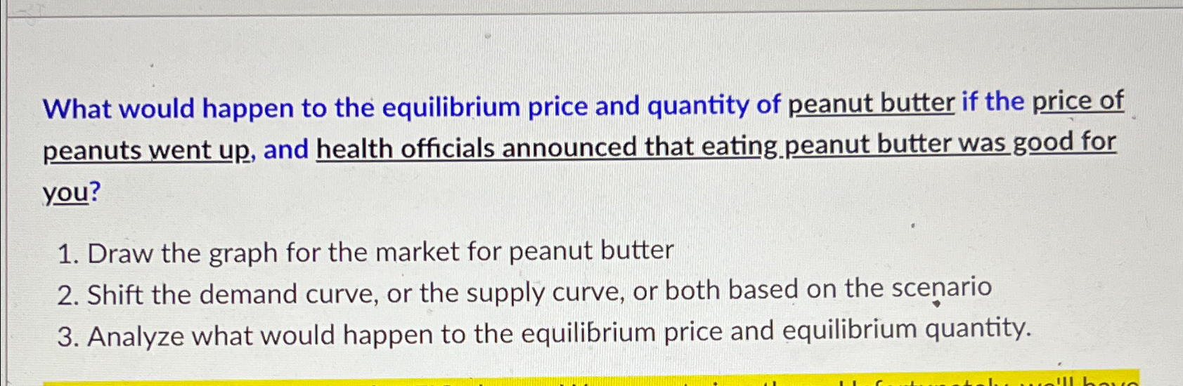 Solved What would happen to the equilibrium price and | Chegg.com