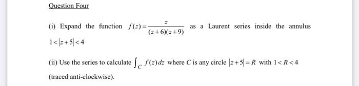 Solved This is Complex Analysis question. The question | Chegg.com
