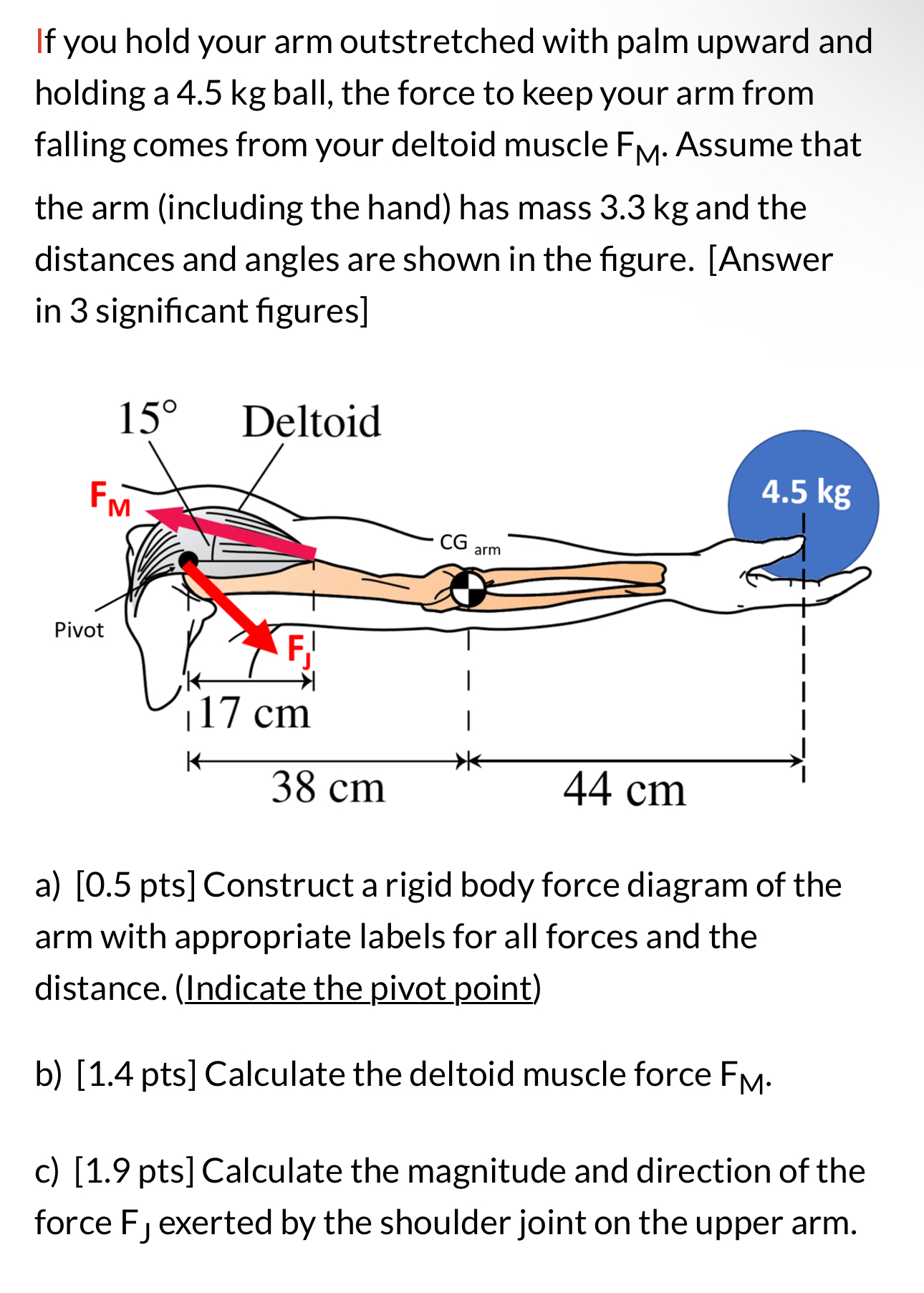 If you hold your arm outstretched with palm upward | Chegg.com