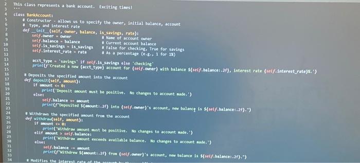 Solved This class represents a bank account; Exciting timesi | Chegg.com