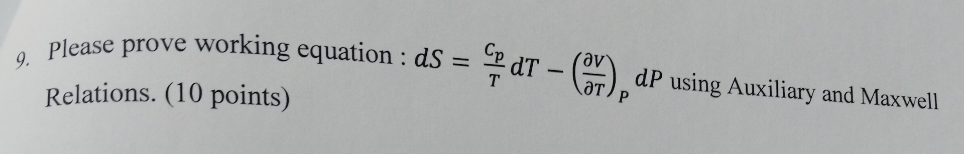 Solved Please prove working equation : | Chegg.com