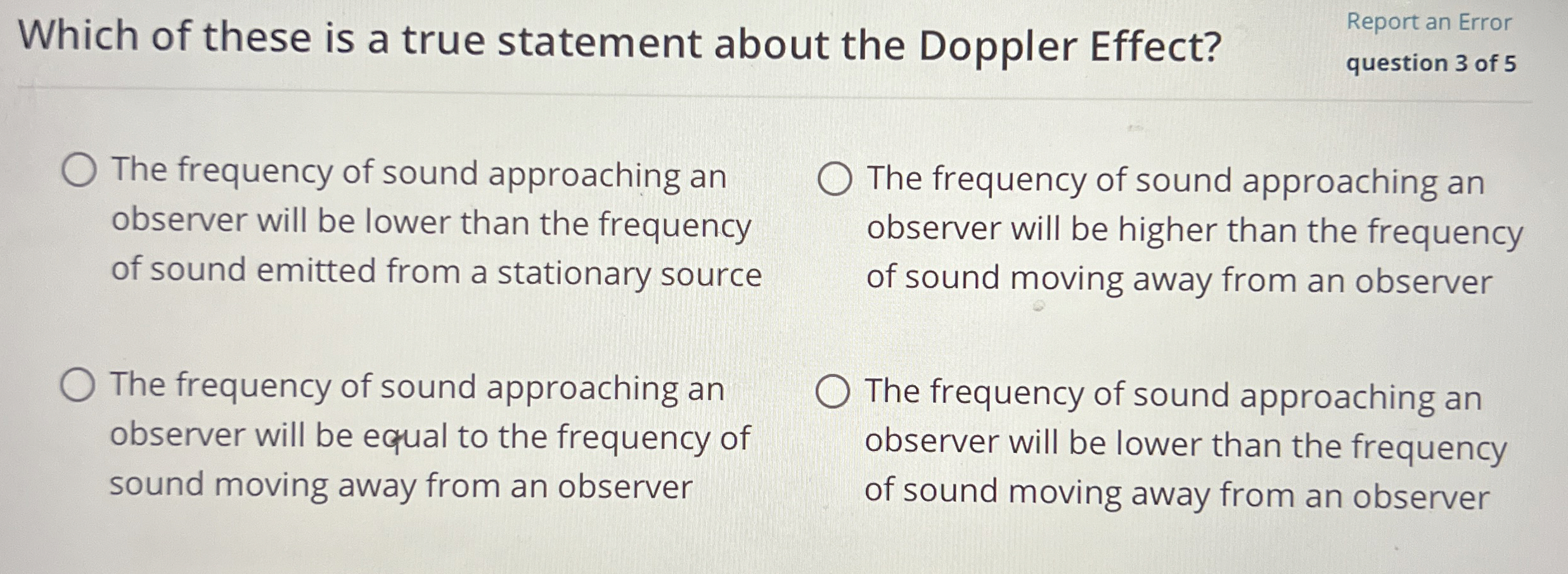 Solved Which of these is a true statement about the Doppler | Chegg.com