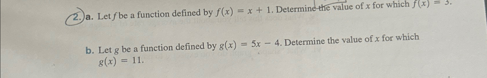 Solved 2.). ﻿Let f ﻿be a function defined by f(x)=x+1. | Chegg.com