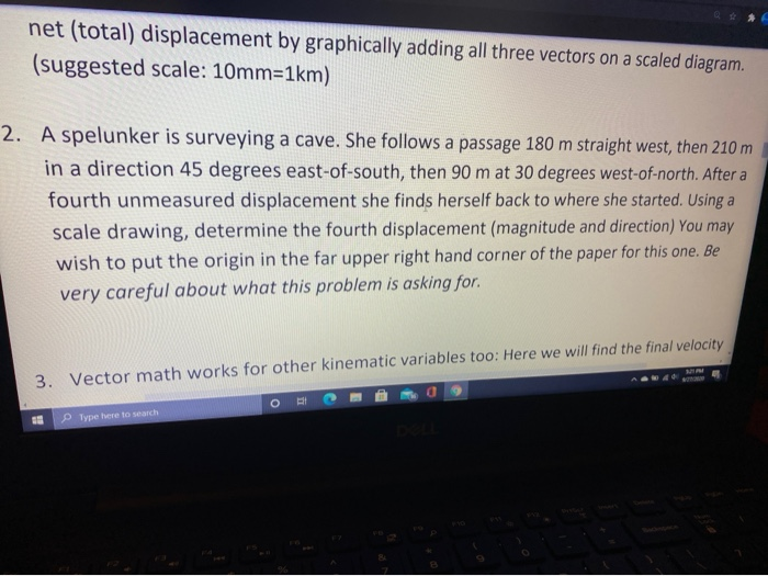 Solved net (total) displacement by graphically adding all | Chegg.com