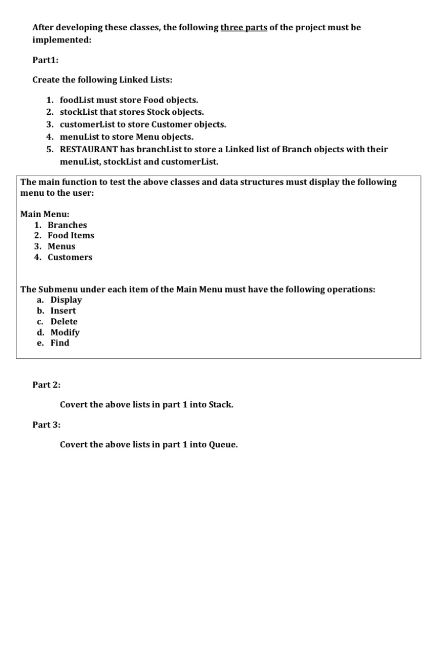 Solved After developing these classes, the following three | Chegg.com
