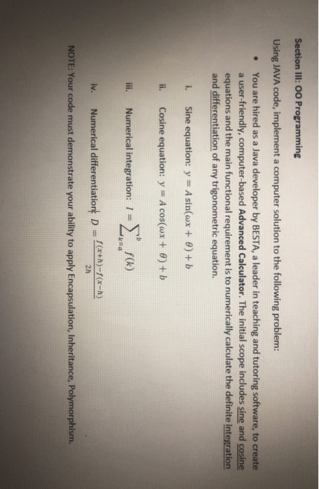 Solved Section Iii 00 Programming Using Java Code 2997
