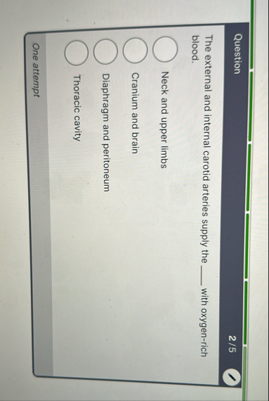 Solved Question25The external and internal carotid arteries | Chegg.com