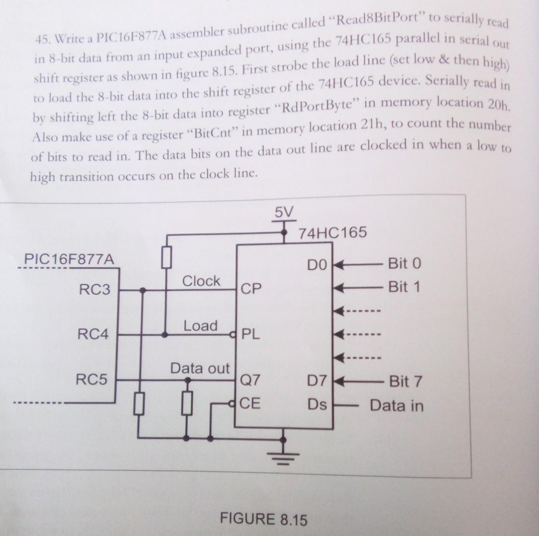 Solved 45 Write A Pic16f877a Assembler Subroutine Called 0685
