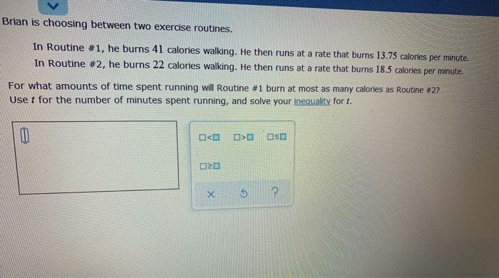 Solved Brian is choosing between two exercise routines. In | Chegg.com