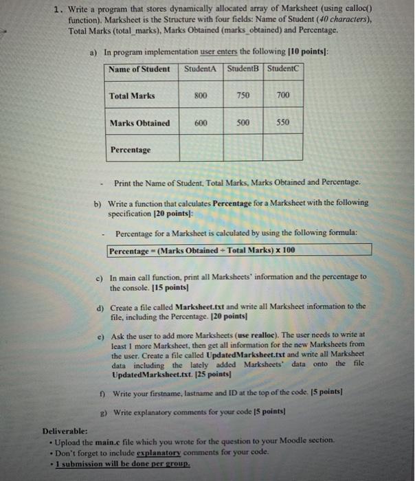 Solved 1. Write a program that stores dynamically allocated | Chegg.com