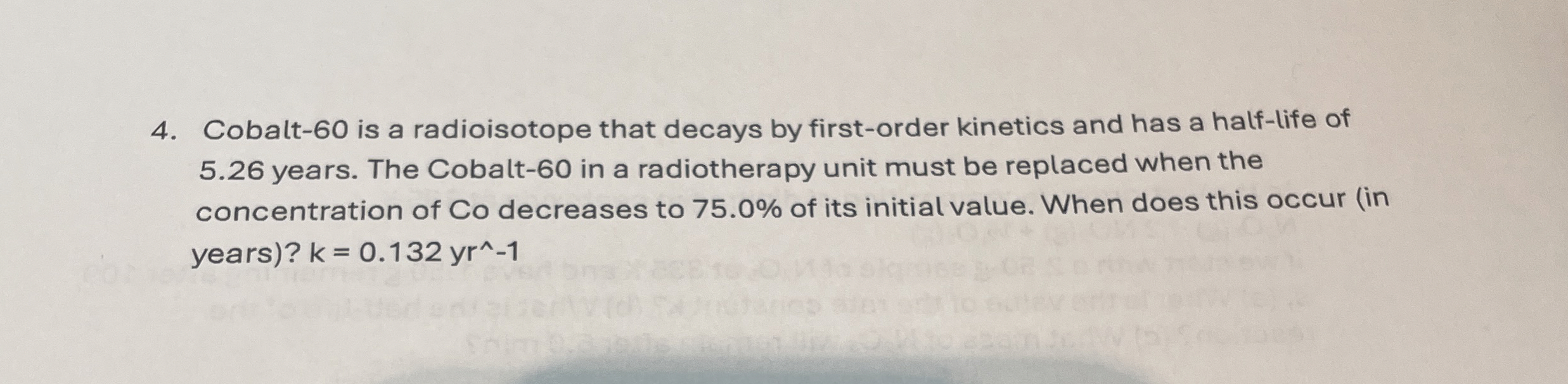 Solved Cobalt-60 ﻿is a radioisotope that decays by | Chegg.com