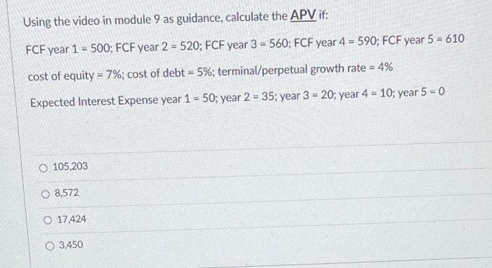 Solved Using the video in module 9 as guidance, calculate | Chegg.com